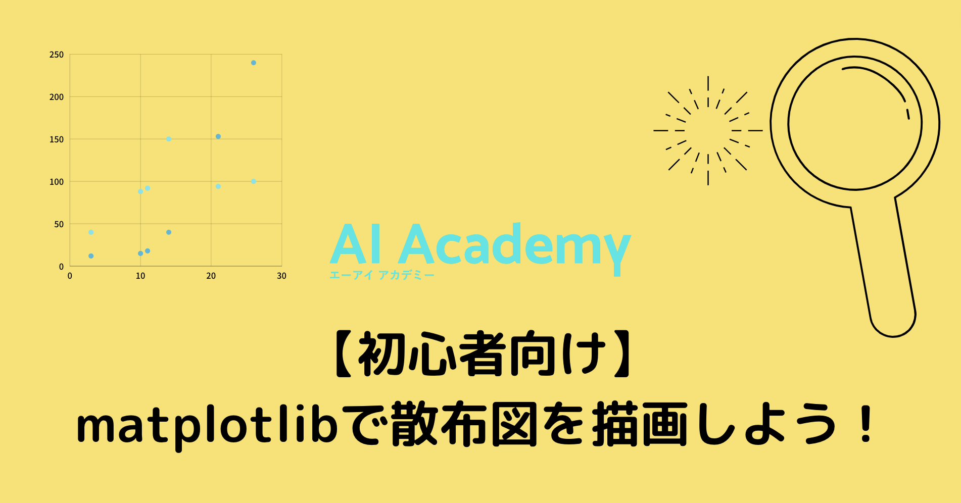 【初心者向け・データ可視化】Python matplotlibで散布図を描画しよう！ - AI Academy Media